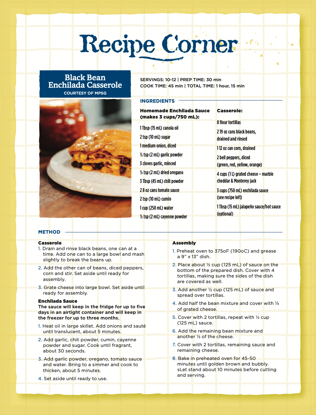 Black Bean Enchilada Casserole – Manitoba Pulse & Soybean Growers